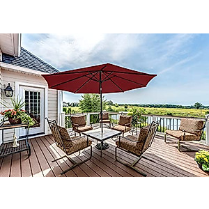 MASTERCANOPY Patio Umbrella for Outdoor Market Table -8 Ribs (10ft,Burgundy)