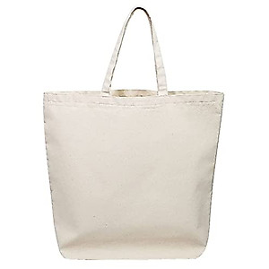 Made in USA Extra Large Canvas Reusable Shopping Grocery Tote Bags 2 Pack