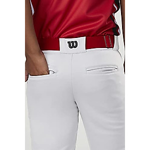 WILSON Boys' P202 Open Bottom Pant, Team White, Large