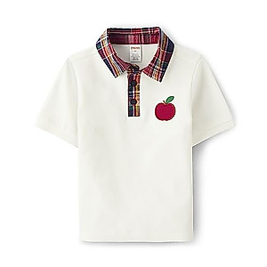 Gymboree,and Toddler Short Sleeve Polo Shirt,Apple,12