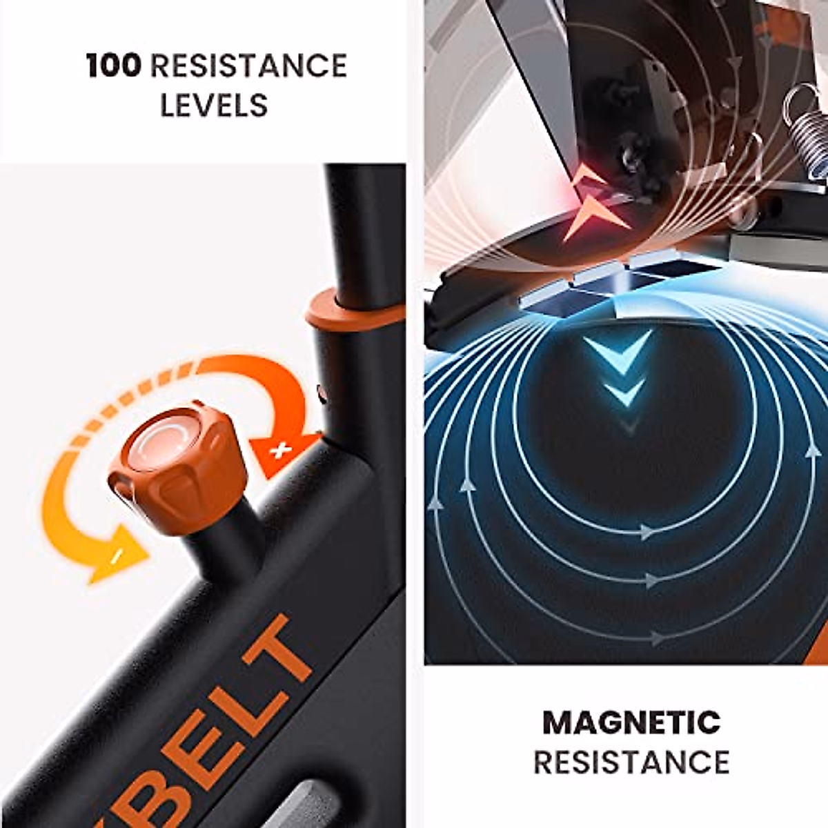 Mekbelt Exercise Bike with Magnetic Resistance, Indoor Cycling Stationary Bike Supports Smart Bluetooth Connectivity with Tablet Holder & Comfortable Seat Cushion, Compatible with Zwift for Home Gym (Black)