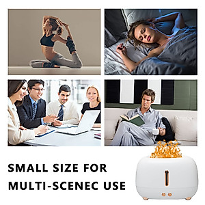 Wokuya Cute Desktop Humidifier, Cool Mist Humidifiers for Bedroom,Multi Color Lights, Ultra Quiet Operation, Auto Shut-Off, Desk Mini Air Humidifiers for Home Office(Cat, Purple)