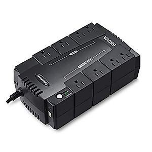CyberPower CP550SLG Standby UPS System, 550VA/330W, 8 Outlets, Compact