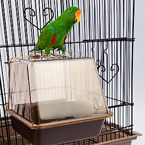 Saim Bird Bath Box, Small Bird Bath for Cage,Bird Cage Hanging Bath Bathing Box,Parrot Birdbath Shower Accessories