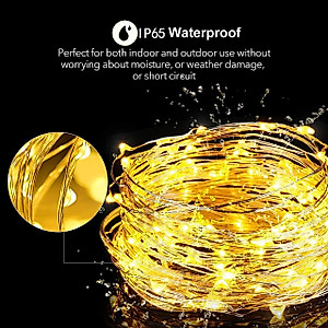 Solar Fairy Lights Outdoor,2 Pack Total 240LED Solar Lights Outdoor Waterproof 24M/80Ft 8 Modes Outdoor Copper Wire Solar Fairy Lights Patio Decor Lights,Yard,Porch Hanging Lights (Warm White)