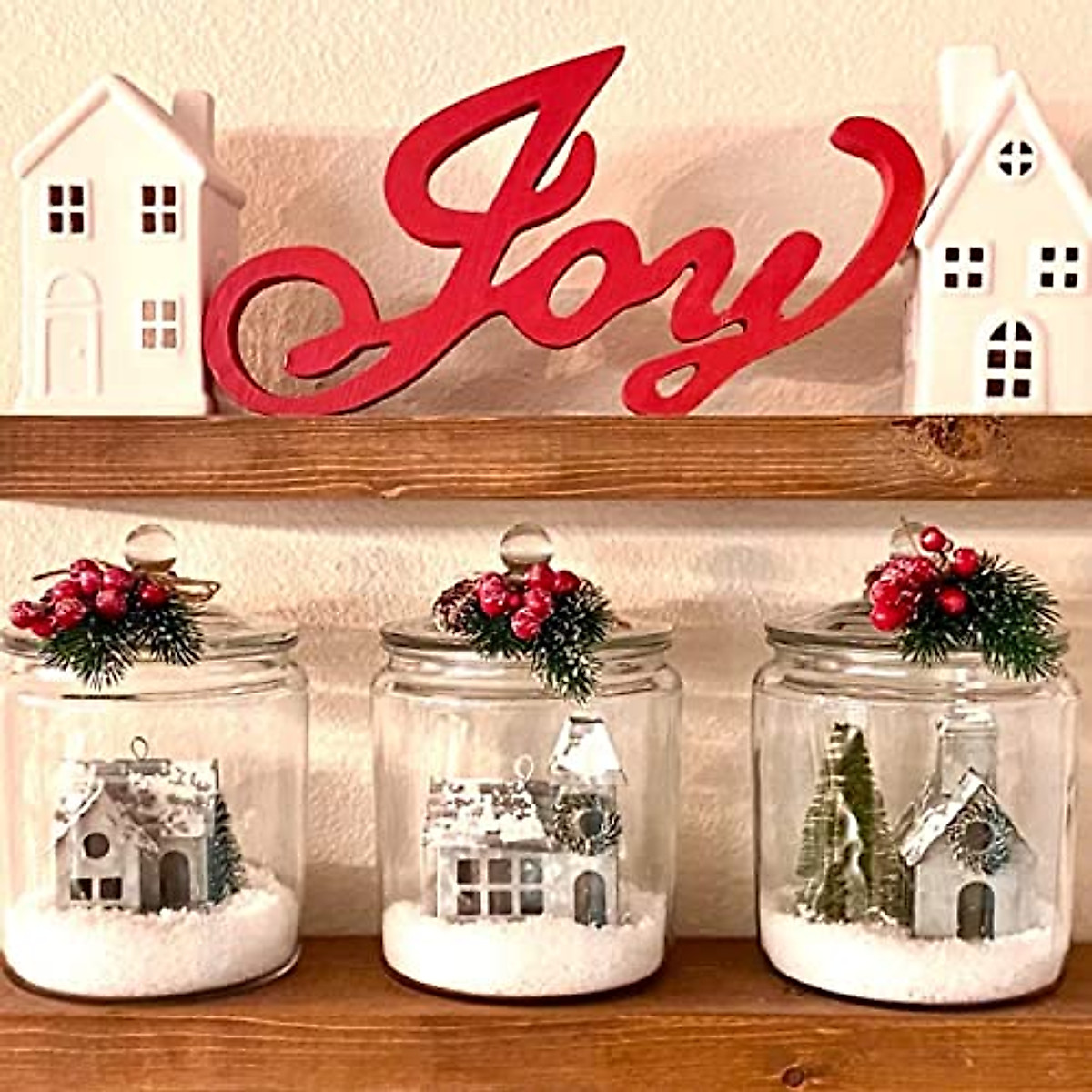 KEEPAA 10Pcs Christmas Artificial Berries Pine Cones Stems Decor, Faux Red Berry Stem Simulation Pinecones Branches for Xmas Tree Decorations, Floral Arrangement DIY Wreath Winter Holiday Décor