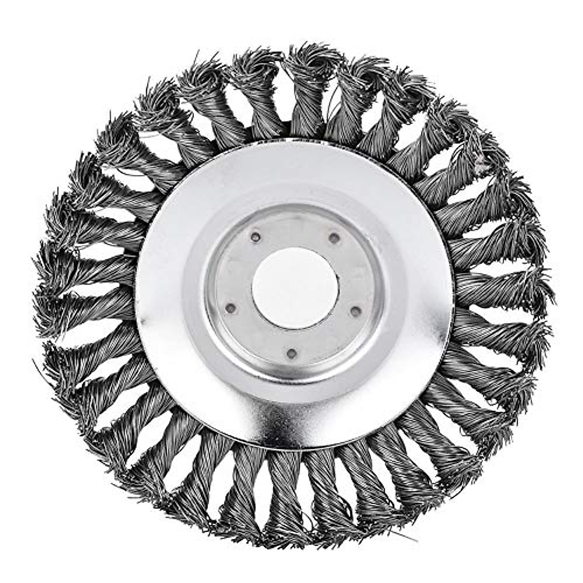 Jectse Wire Wheel Steel Brush Grass,Trimmer Head Cutter,Round Weed Cleaning Replacement Tool,for Garden Mower Grass String Trimmer(150mm)