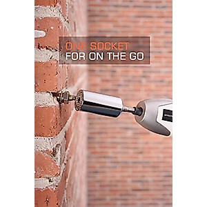 Universal Socket, Self-adjusting Socket Fits Standard 1/4'' - 3/4'' Metric 7mm-19mm, Adapter Socket for Wrench Ratchet & Power Drill, Tools Gifts for Men Him Husband Dad Father DIY Handyman Women