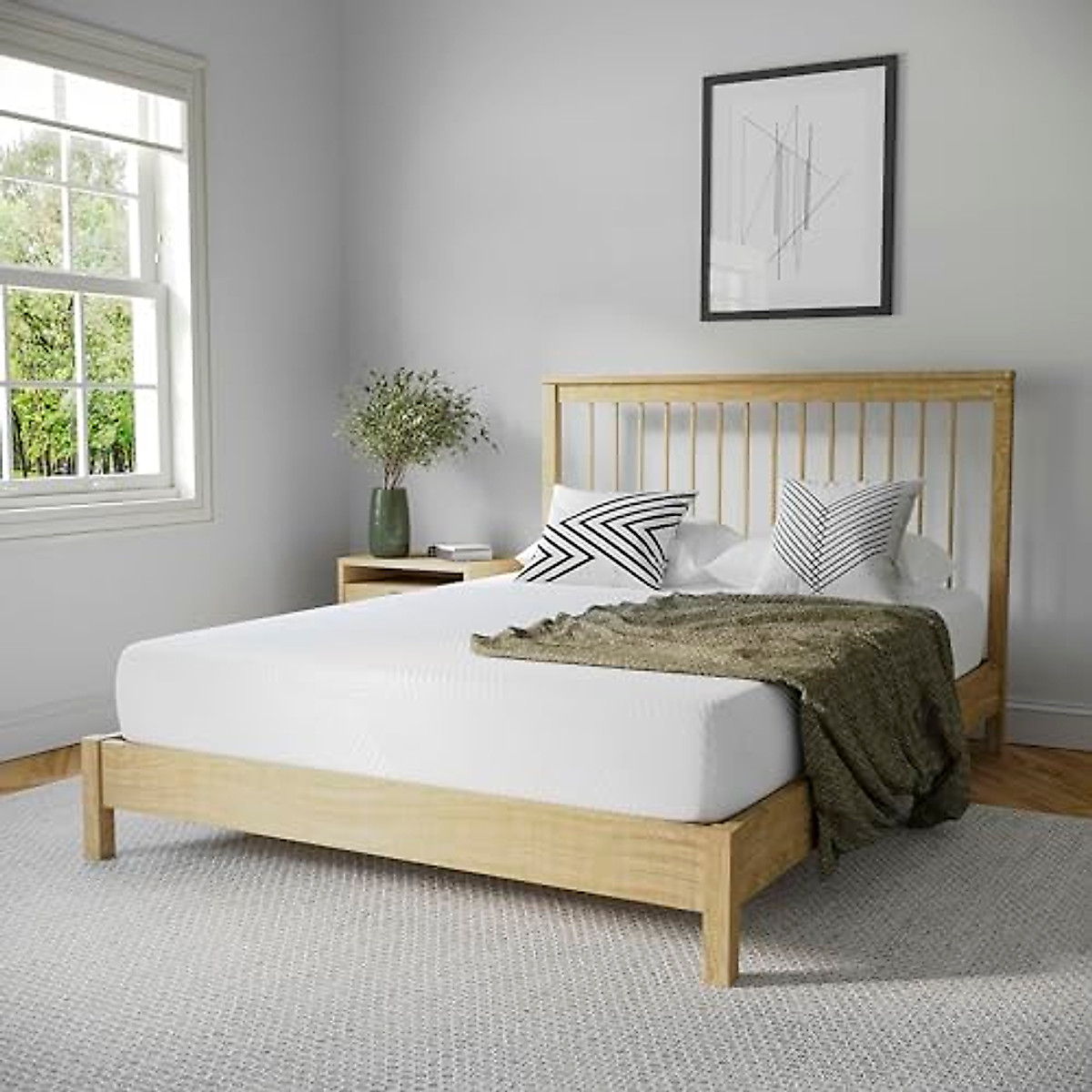 Flash Furniture Jasmine 8 Inch Green Tea Memory Foam Mattress - Charcoal Infused - Supportive Pressure Relief - CertiPUR-US Certified Foam - Full Mattress in a Box