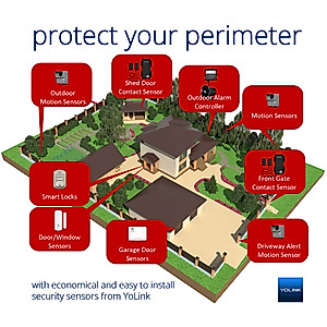 YoLink Outdoor Security Siren & Smart Alarm Controller Kit - Loud 110 dB, Wireless, Battery-Powered, 1/4 Mile Range, Android-iOS App, Alexa, Google, IFTTT, Home Assistant, Hub Required!