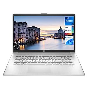 HP Newest Laptop, 17.3” HD+ Touchscreen Display, 12th Gen Intel Core i7-1255U Processor, 16GB RAM, 1TB PCIe SSD, Backlit Keyboard, Fingerprint Reader, Wi-Fi, Windows 11 Home, Silver
