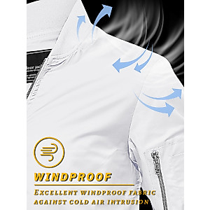 TACVASEN Bomber Jacket Men Varsity Jacket for Men Jackets for Mens Lightweight Bomber Jackets for Men Light Windbreaker Jackets Light Windproof Jacket