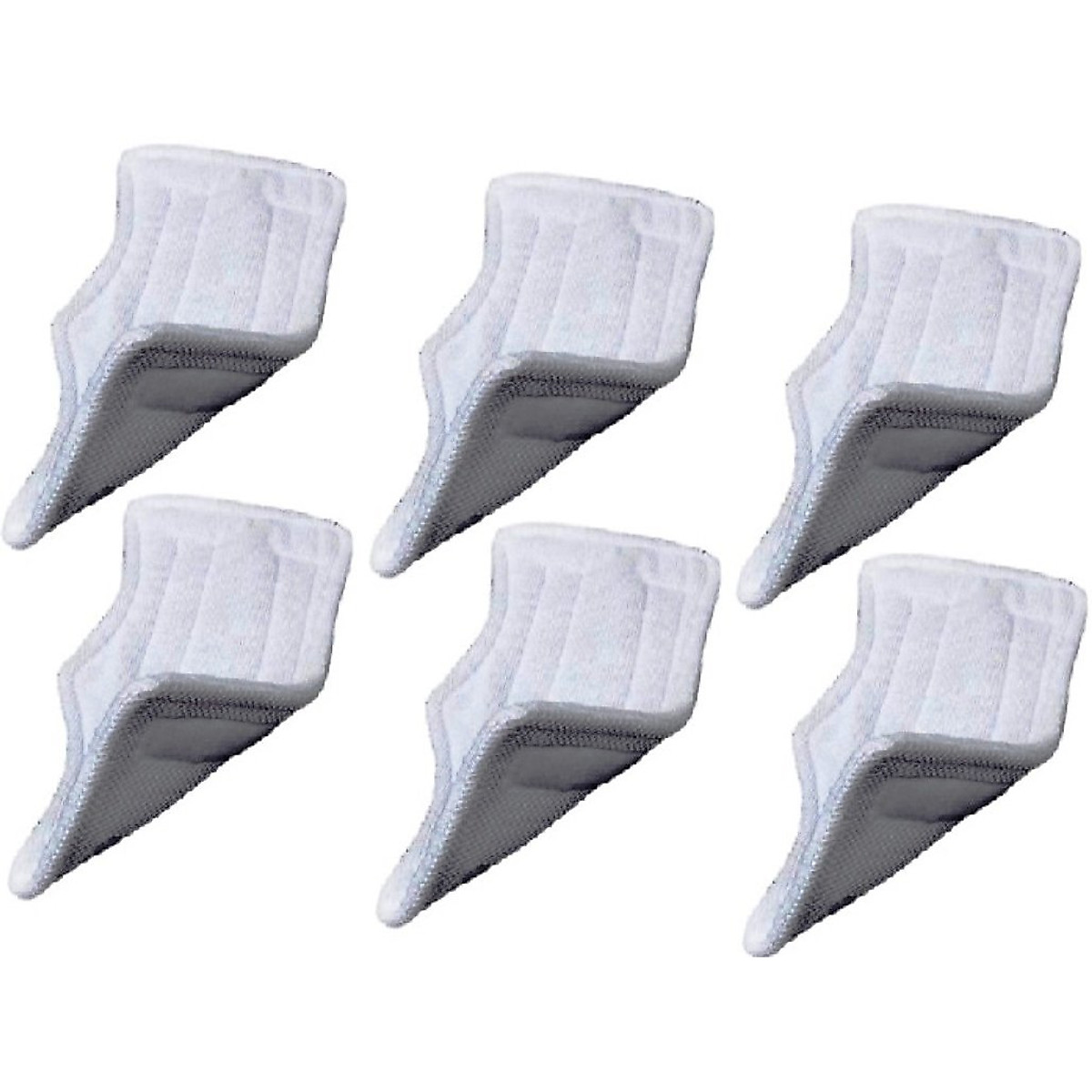 6 PCS Microfiber Replacement Pads for Shark Steam Mop - White