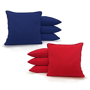 Tailgating Pros American Flag Wooden Plank Design Cornhole Board Set w/Bean Bags and Carrying Case - 4'x2' Corn Hole Toss Game