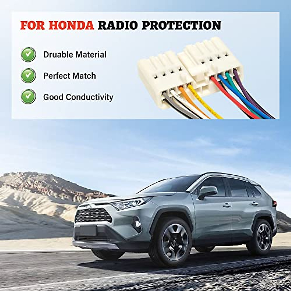 RED WOLF Car Stereo Reverse Wiring Harness Adapter Female Connector Compatible with Honda Accord Civic CRV 1989-1998, Acura Integra Legend 1986-1999 Replace Factory OE Radio Wire Cable Plug 16 Pin