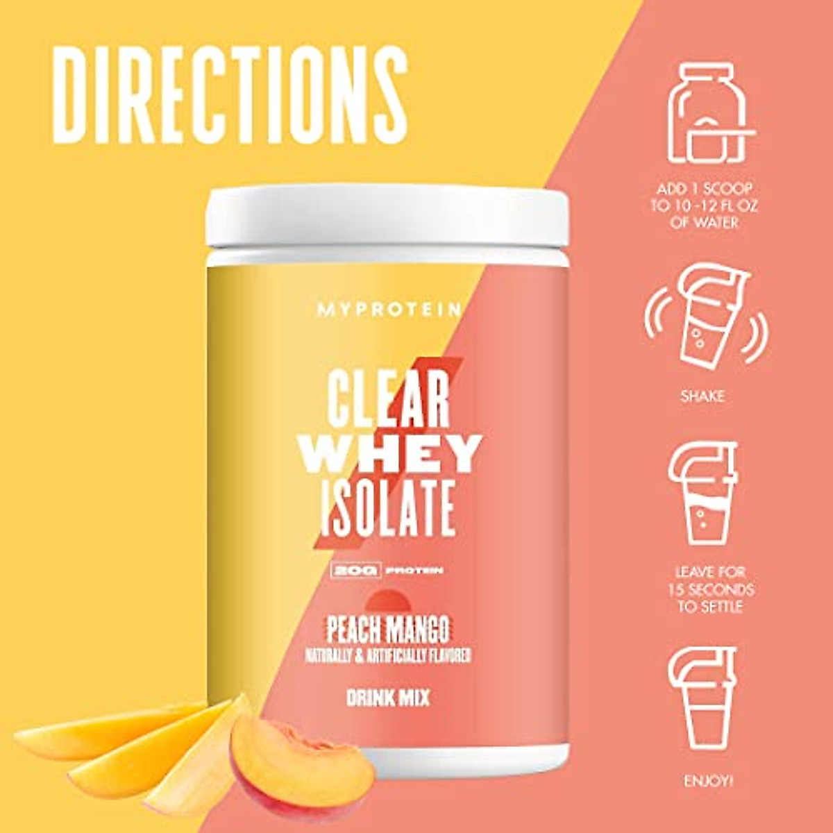 Myprotein Clear Whey Isolate - 20 Servings Peach Mango
