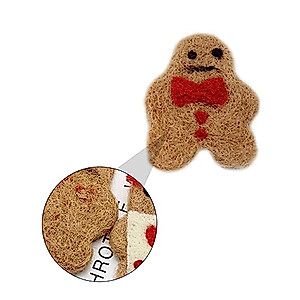 Amosfun 5pcs Wool Felt Gingerbread Man Pendant Chrismas Decor Hanging Gingerbread for Christmas Gingerbread Man Decorations House Decorations for Home Hanging Ornament Wreath Manual