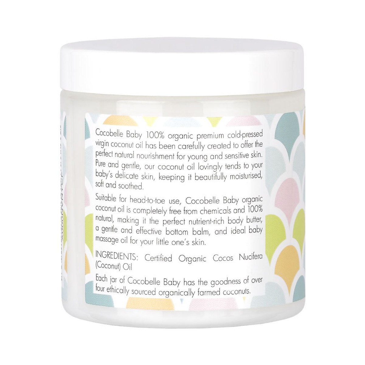 Cocobelle Baby Pure & Gentle Premium 100% Organic Virgin Coconut Oil for Babies – Perfect for Dry Skin, Eczema, Scalp/Cradle Cap, Bottom Balm, Nappy Rash Balm, Sores, Flaky Skin & Baby Massage Oil