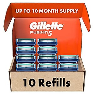 Gillette Fusion Manual Men's Razor Blade Refills - 10 Count