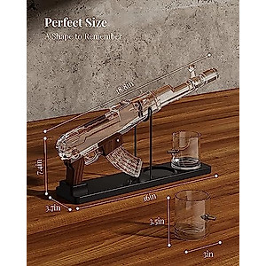 Gifts for Men Dad, Kollea 17.6 Oz Whiskey Decanter Set with 3 Oz Detachable Liquor Dispenser 6.75 Oz Glasses, Unique Mens Birthday Gift Ideas from Daughter, Funny Military Retirement Present