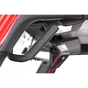 Rough Country Front Black Steel Grab Handles for 07-18 Jeep Wrangler JK - 6501
