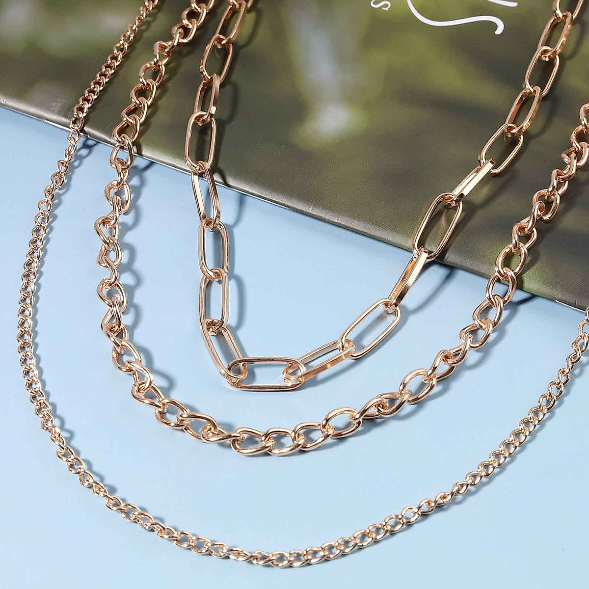 Yheakne Punk Pants Chain Layered Jeans Chain Gold Trousers Chain Wallet Pocket Chain Layered Wallet Chain Hip Hop Pants Chain Jewelry for Women and Men (Gold)