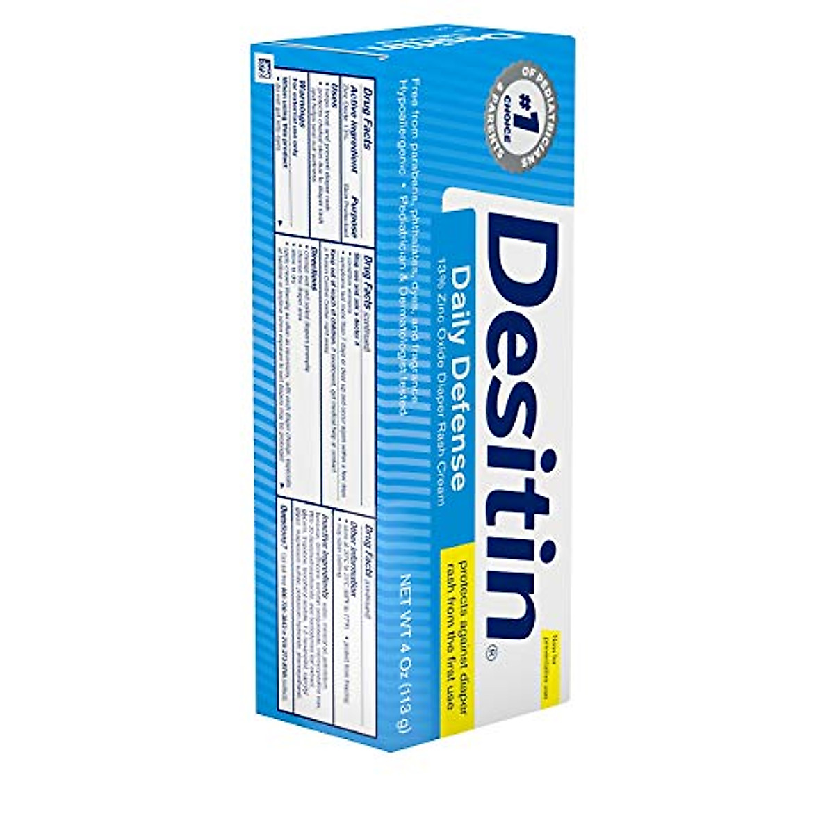 Desitin Daily Defense Baby Diaper Rash Cream with Zinc Oxide to Treat, Relieve & Prevent diaper rash, 4 oz