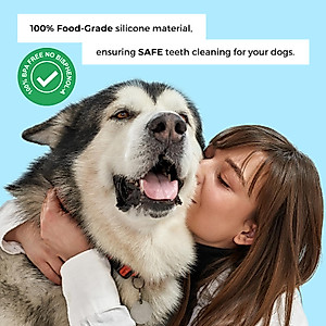 Coredy 4 Pack Dog Toothbrush, Soft Silicone Pet Toothbrush, Finger Toothbrush Covers Kit for Dog Teeth Cleaning & Dog Dental Care