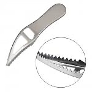 Stainless Steel Fishs Scale Scraper Cleaner Peeler Scaler Remover Cooking Seafood Tools Bottle Opener(1pc)