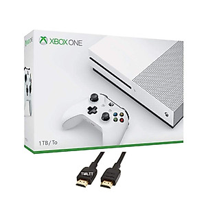2020 Premium Microsoft Xbox One S 1TB Console with Xbox One Wireless Controller, Robot White, 4K Ultra HD Blu-ray, 4K Video Streaming, HDMI, AC Power Adapter, TMLTT HDMI Cable
