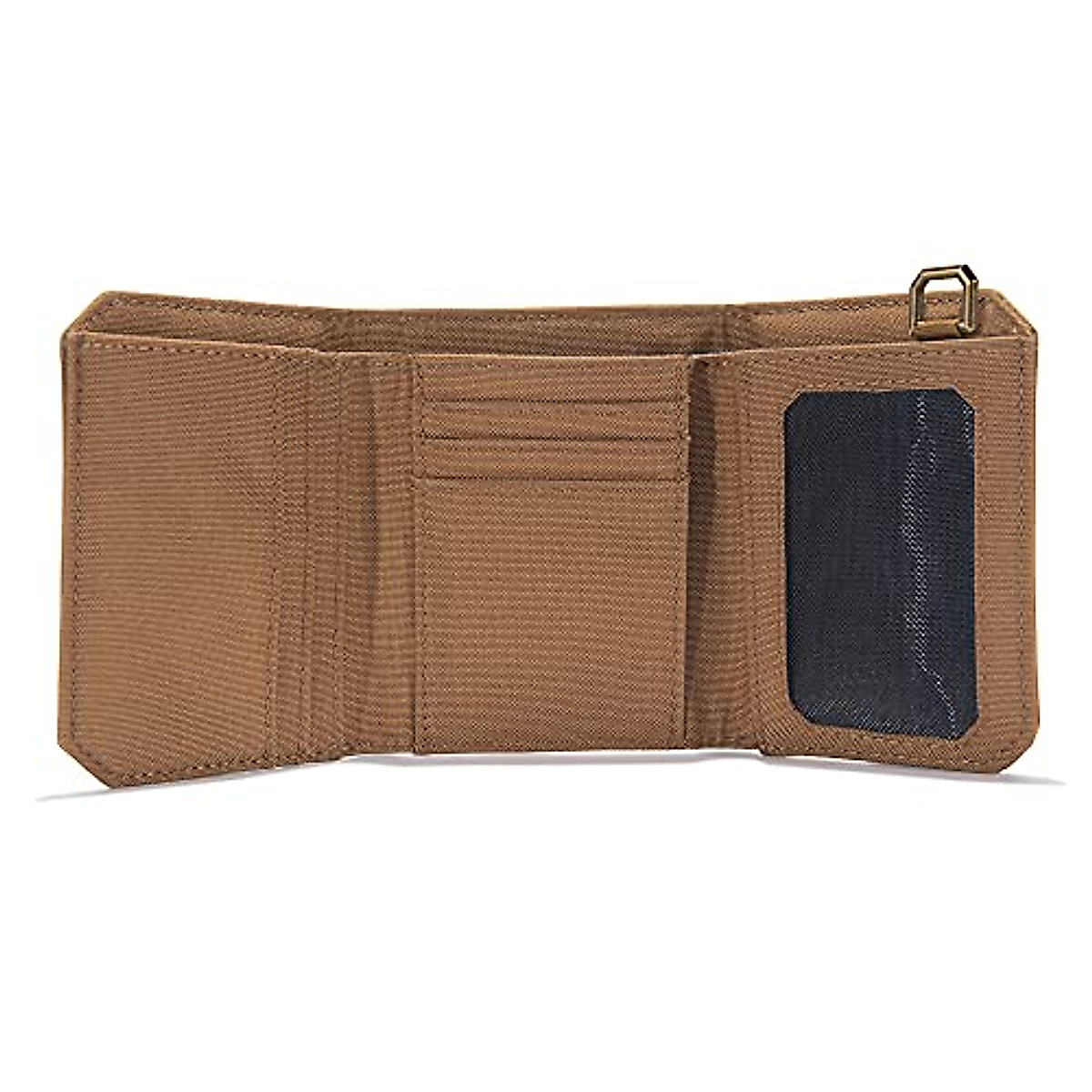 Carhartt Trifold Wallet, Durable for Men, Available in Leather and Canvas Styles, Nylon Duck (Carhartt Brown), One Size US