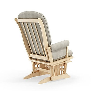 Dutailier Alice 3197 Wooden Glider Chair, Natural/Popular Grey