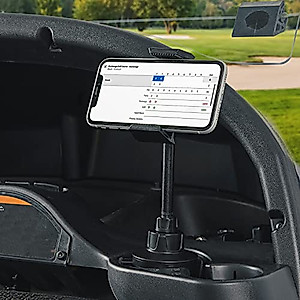 kemimoto Car Cup Holder Phone Mount 360° Adjustable Cell Phone Holder Compatible with Car, Golf Cart, Truck, ATV, Black