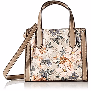 Nine West Candance Mini Tote Crossbody Monterose Logo Floral One Size