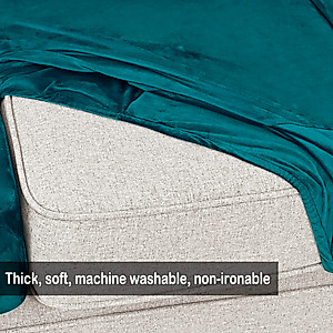 Rosnek Couch Cushion Covers Stretch for Individual Sofa Cushion,Soft Velvet U Shaped Sectional Couch Covers Sofa Slipcover for Seat Cushion Replacement,Small