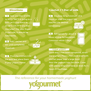 Yogourmet Yogurt Starter With Probiotics (12 Pack Bulk Version) - Make Yogurt at Home - Starter Culture - All Natural, Gluten Free, Kosher, Halal - 3 g Sachets