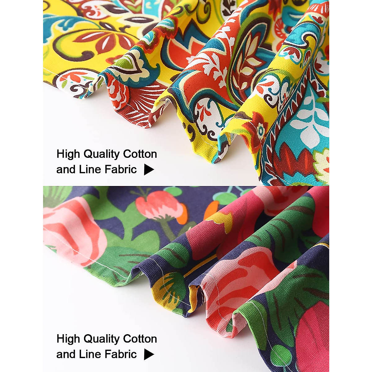 2 Pack Bib Aprons for Women Soft Cotton Linen Kitchen Cooking Chef Apron with Pockets Adjustable Machine Washable Neiicty 03