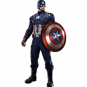 10 Inch Captain America Shield Civil War Team Cap Avengers Removable Wall Decal Sticker Art Home Decor Kids Room Boys Decoration 5 1/2 x 10 1/2 inches