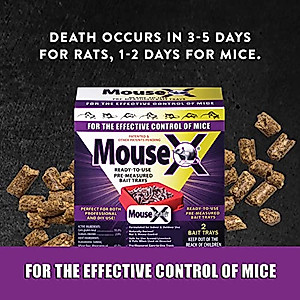 EcoClear Products 620109, MouseX Ready-To-Use Pre-Measured 3 oz. Bait Trays, 4-Pack