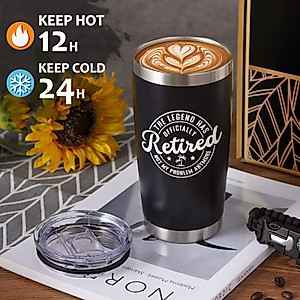 Retirement Gifts for Men 2024, Happy Retirement Gifts for Coworker, Teachers, Boss, Friends, Dad, Grandpa, Retirees, Best Retirement Gifts Set Funny Retired Gifts Basket with Wine Tumbler Baseball Cap