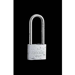 FIGODE® Marine Grade Rustproof Padlock with Stainless Steel Shackle and Chrome Plated Brass Body, Outdoor Padlock Weatherproof, Keyed Different, 2.3 in. Long Shackle, 1 Pack