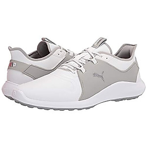 PUMA mens Ignite Fasten8 Pro Golf Shoe, Puma White-puma Silver-high Rise, 9.5 US