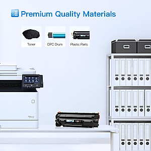 LxTek Compatible Toner Cartridge Replacement for Canon 128 CRG128 ImageCLASS D530 D550 MF4570dw MF4770n FaxPhone L190 L100 Printer Tray,4-Pack(Black)