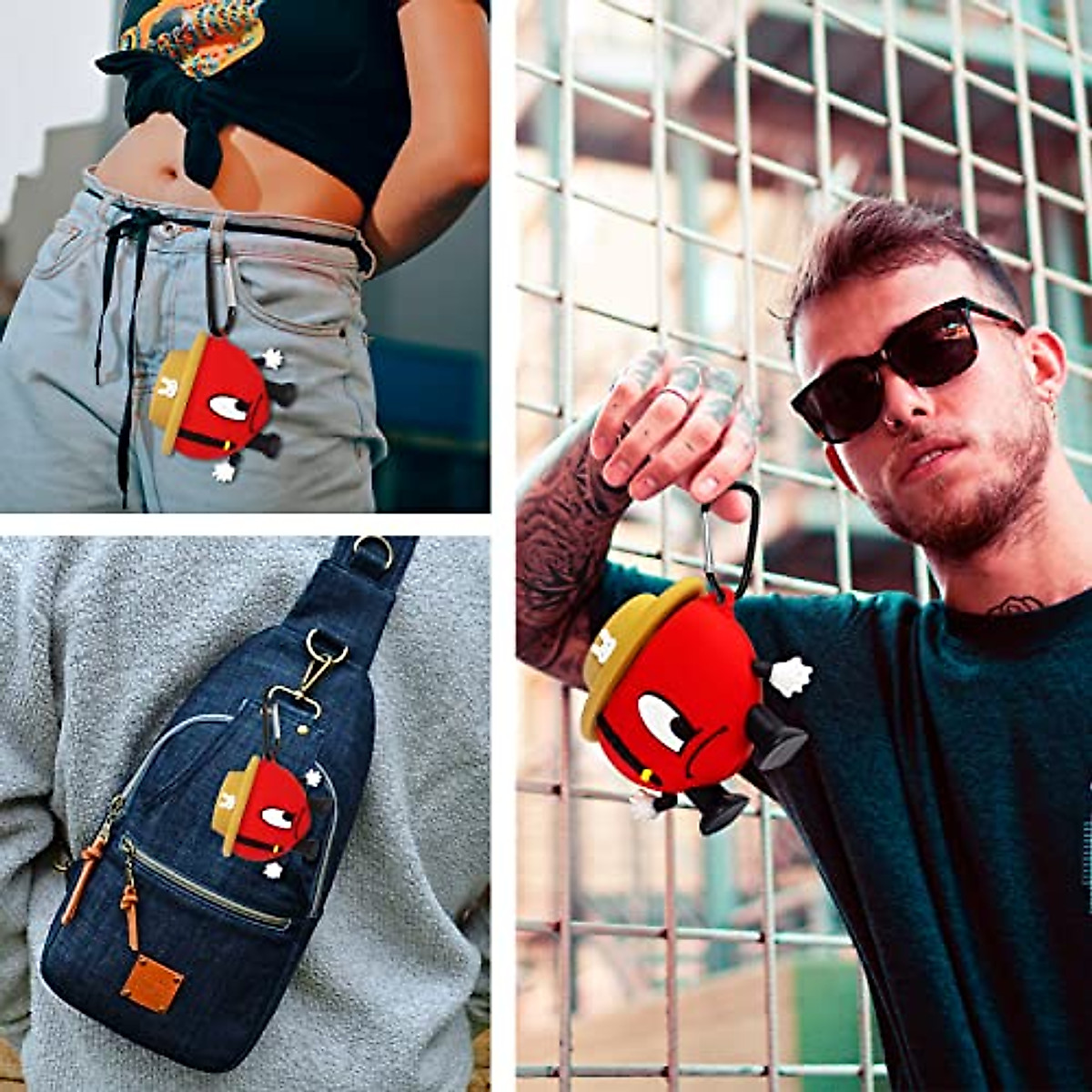 [7in1] Bad& Bunny Airpods 1/2 Case, Un Verano Sin Ti 3D Airpod Case Gifts for Teens Women Men with Keychain