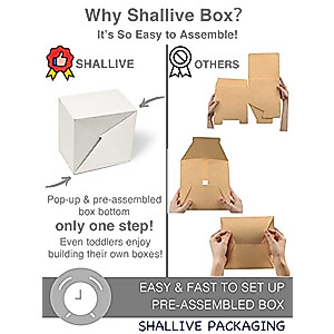 Shallive 6x6x4 Inch 24 Pcs White Boxes Small Gift Boxes with Lids and Ribbons Paper Bridesmaid Proposal Boxes Truffle Craft Cookie Boxes Candle Packaging Empty Box for Wedding Bridal Shower Christmas Holiday Birthday Gift Wrapping