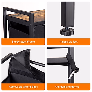 Heybly Laundry Hampers, 3 × 12.5 Gal Laundry Basket with Large Desktop Sorter for Laundry Room organization, Bathroom and Dorm Laundry Bags on Storage Shelf Rustic HLH003SR