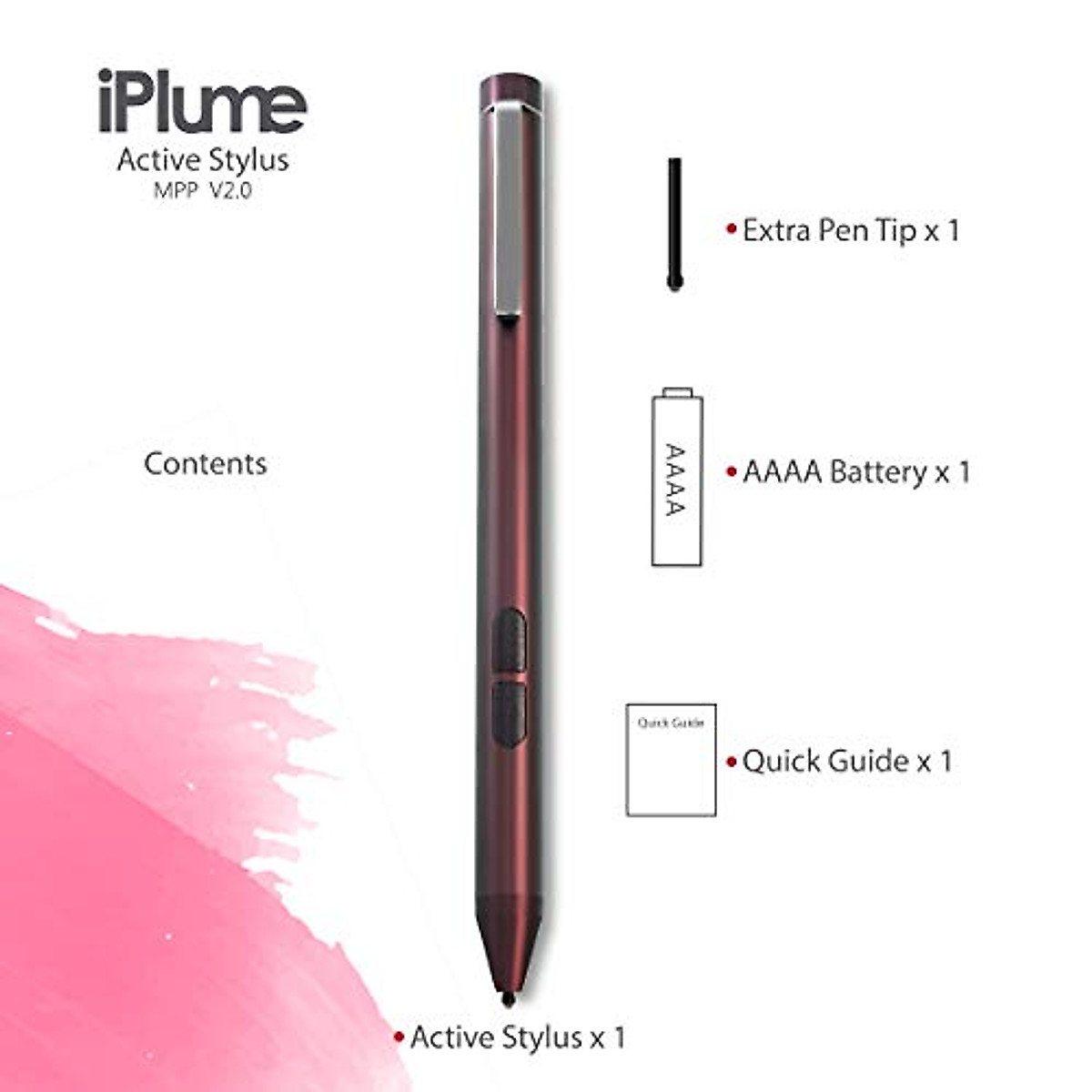 iPlume Stylus, MPP V2.0 for Surface Series and MPP Enabled Devices on Description, Not Compatible with Chrome OS