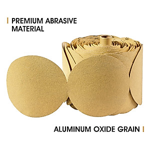 MIDO Professional Abrasive Premium 6 Inch PSA Sanding Discs 100 PCS Aluminum Oxide Sandpaper with Sticky Back 180 Grit Self Adhesive Sandpaper Roll for Orbital Sander