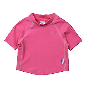 i play. by green sprouts baby girls Rashguard infant and toddler sun protective swimwear, Hot Pink, 24 Months US