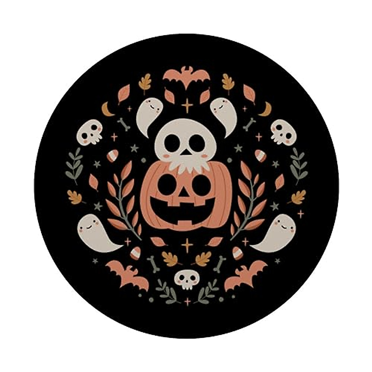 Cute Retro Jack O Lantern Pumpkin Halloween PopSockets Standard PopGrip